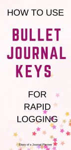 Bullet Journal Keys: How to use them + a list of key and signifier symbols