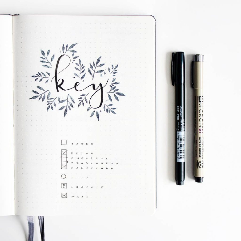 Bullet Journal Keys: How to use them + a list of key and signifier symbols