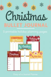 Bullet Journal Christmas Planning (5 FREE Bujo Christmas Printables)