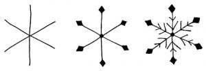 How to draw a snowflake: Easy snowflake drawing step by step tutorial