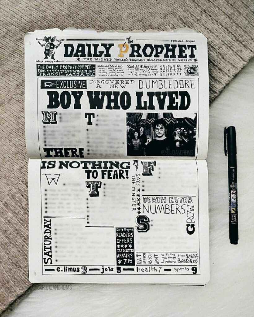 Harry Potter Bullet Journal Ideas