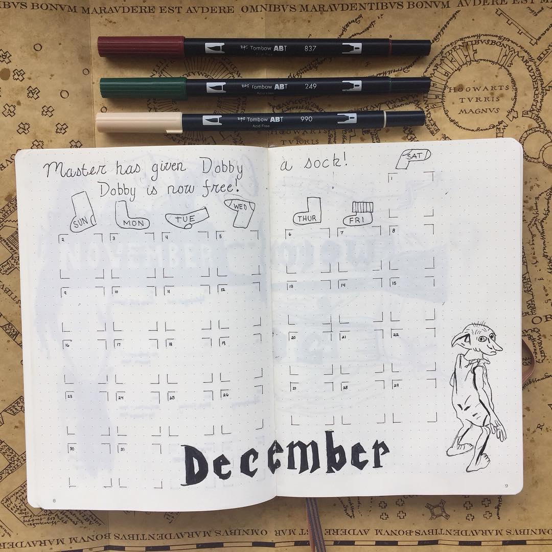 Harry Potter Bullet Journal Ideas