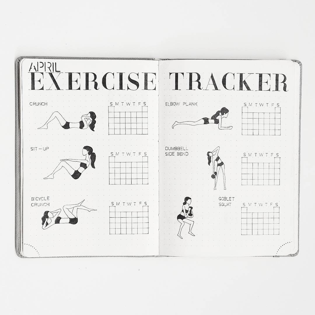 Fitness bullet journal trackers to achieve your health goals in 2025