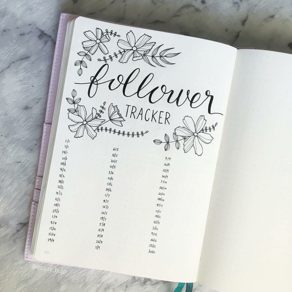 Flower Bullet Journal (15 Beautiful Floral Bujo Ideas For Your Spreads)
