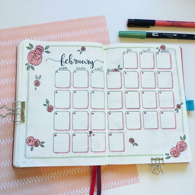 Flower Bullet Journal (15 Beautiful Floral Bujo Ideas For Your Spreads)