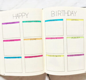 Brilliant Bullet Journal Birthdays