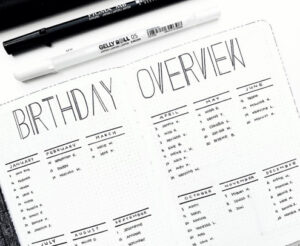 Brilliant Bullet Journal Birthdays
