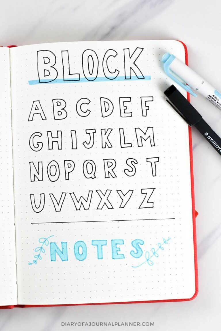 Bullet Journal Fonts (14 Fonts For Bullet Journal You Need To Try!)