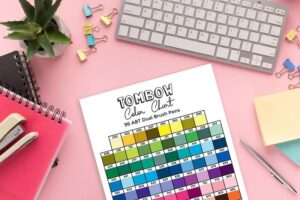 Tombow Color Chart (+ Printable to track your 108 or 96 dual brush pens)