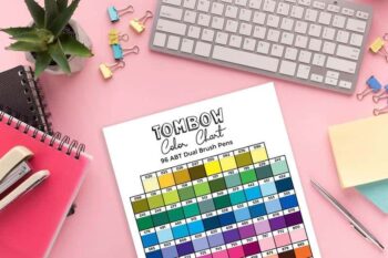 Tombow Color Chart (+ Printable to track your 108 or 96 dual brush pens)