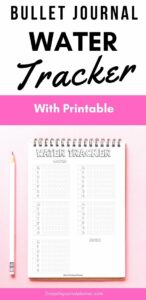Free Printable Water Tracker Bullet Journal Page