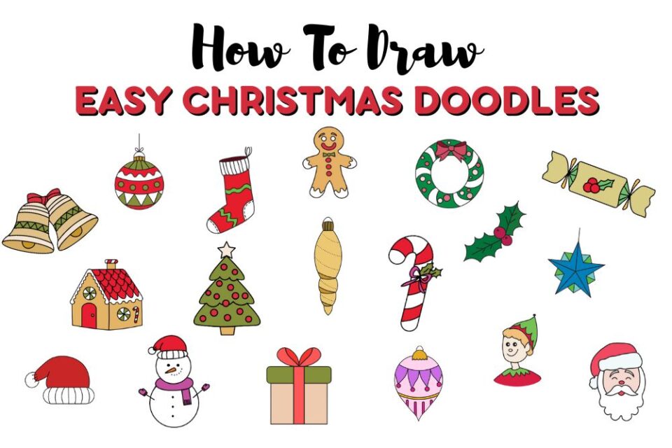 Easy Christmas Doodles (19 Cute Christmassy Bullet Journal Doodles)
