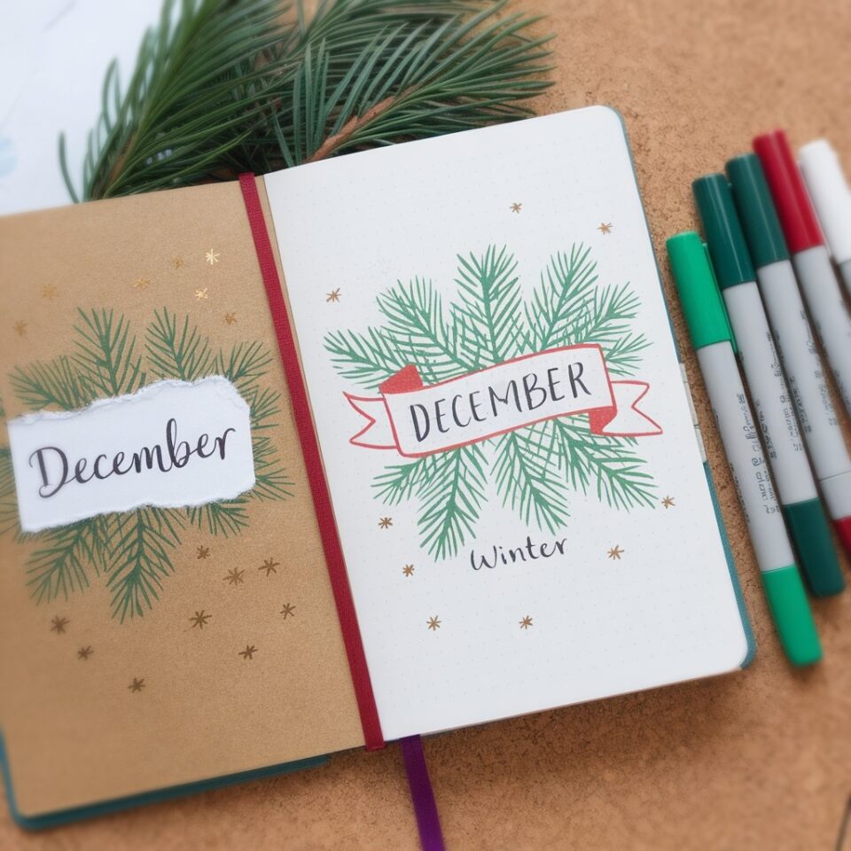 December Bujo Cover Pages