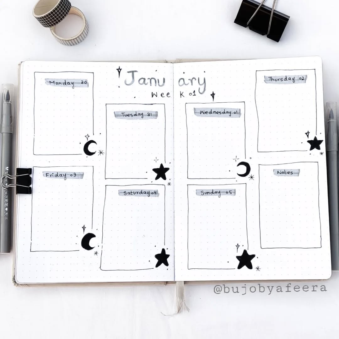 50+ Minimalist Bullet Journal Spread Ideas For Productivity-Minded People