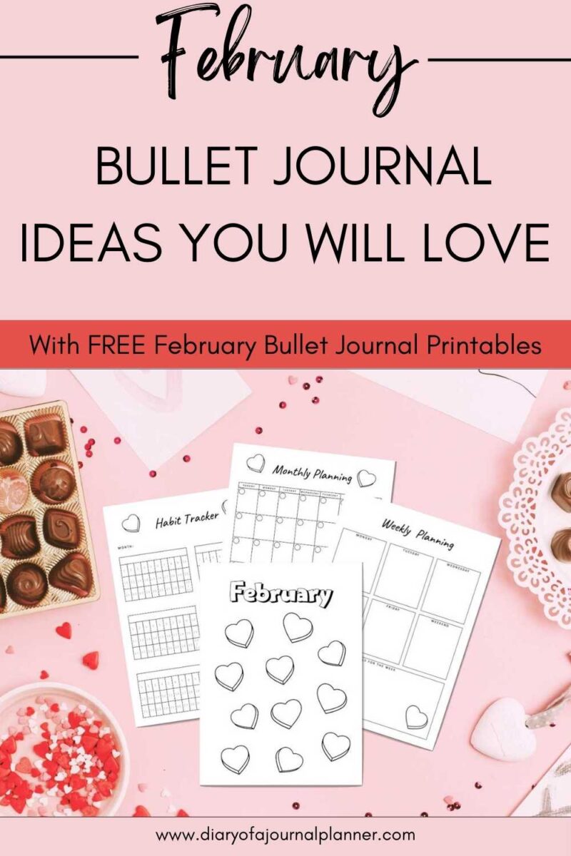 February Bullet Journal Ideas - With Free February Bujo Printable