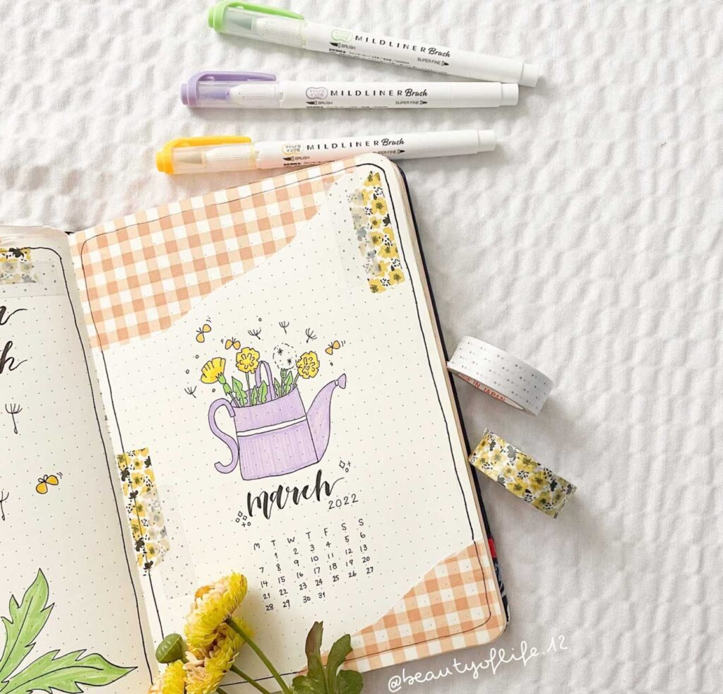 Easy Ideas For Your March Bullet Journal - FREE March Bujo Printable