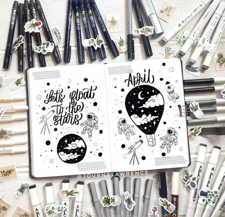 Easy Ideas For Your April Bullet Journal – FREE April Bujo Printable