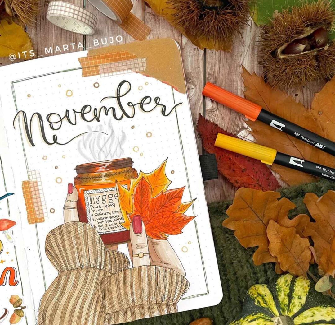 November Bullet Journal Ideas – With Free November Bujo Printable