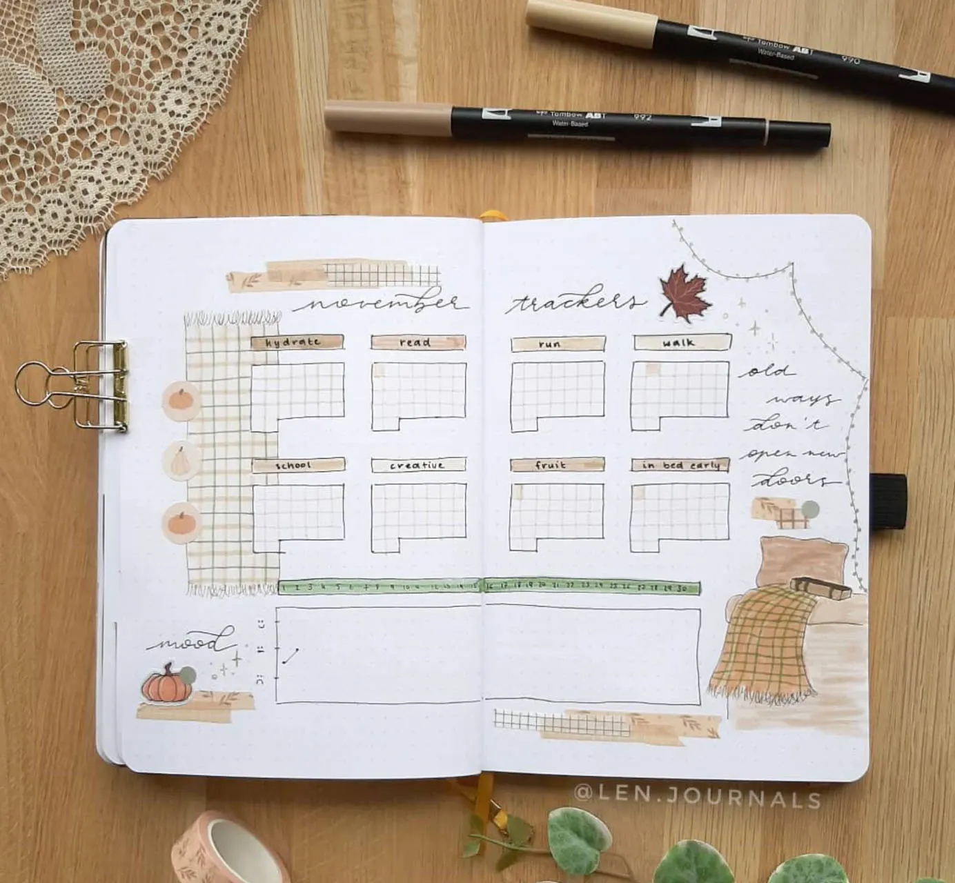 November Bullet Journal Ideas – With Free November Bujo Printable