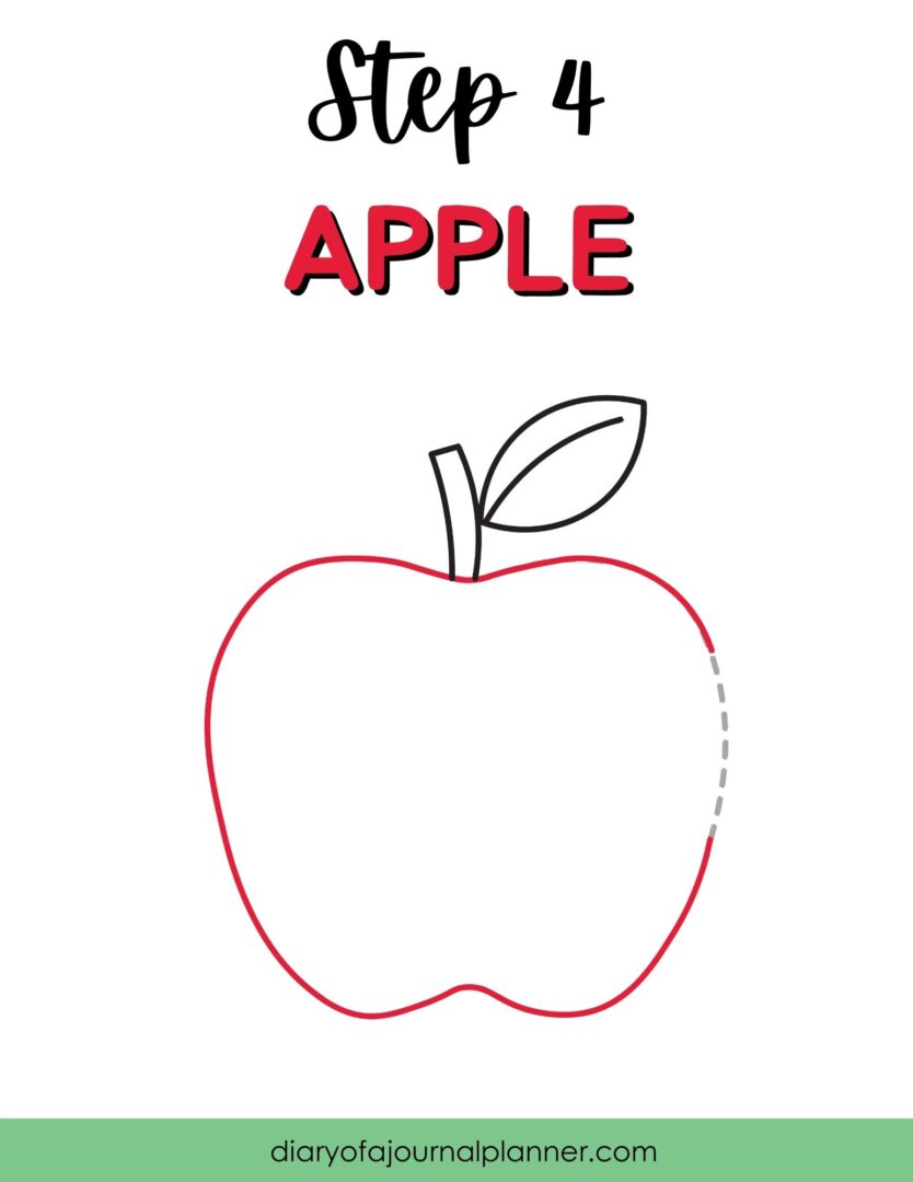 How To Draw An Apple - Easy Apple Drawing To Try