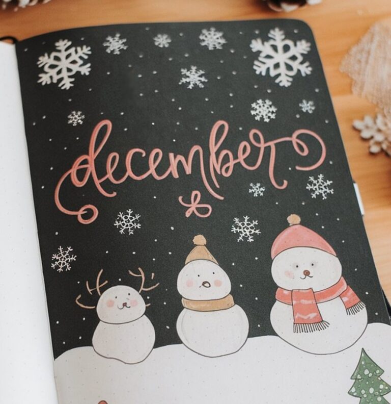 December Bujo with Free December Bullet Journal Printable