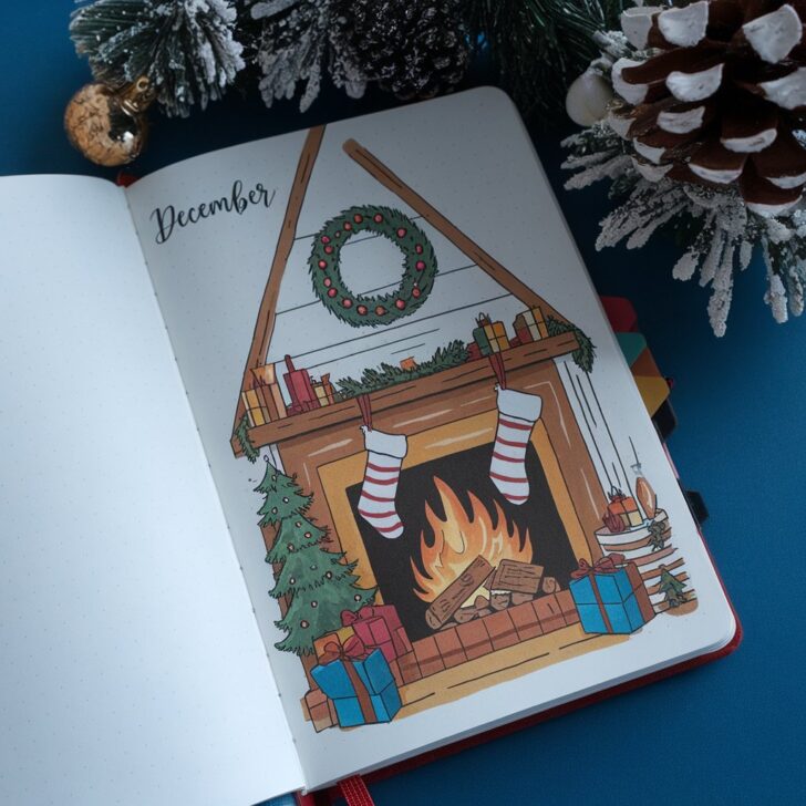 December Bujo Cover Pages