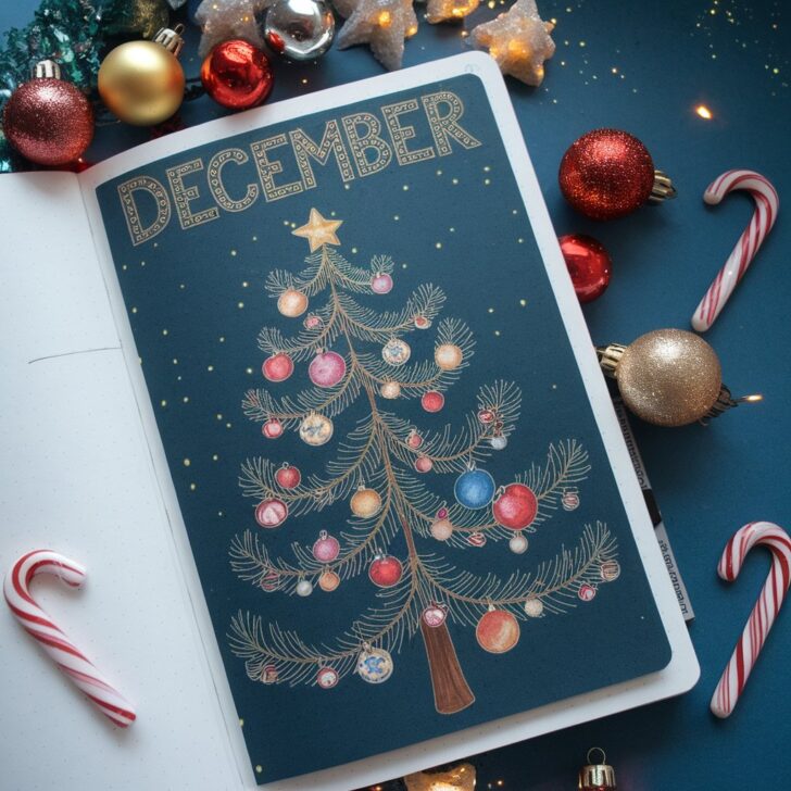 December Bujo Cover Pages