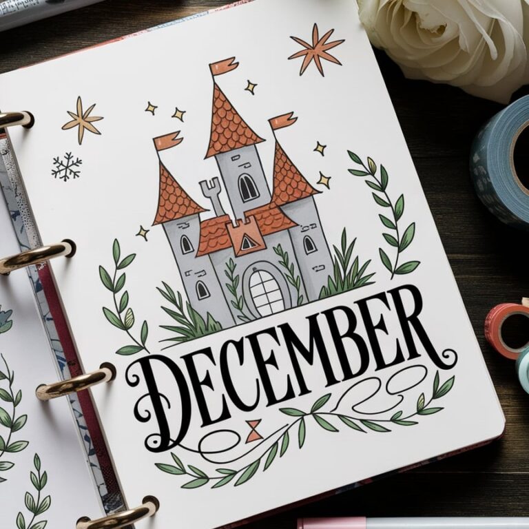 December Bujo with Free December Bullet Journal Printable