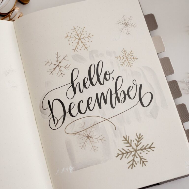 December Bujo Cover Pages