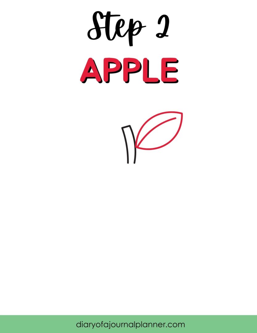 How To Draw An Apple - Easy Apple Drawing To Try