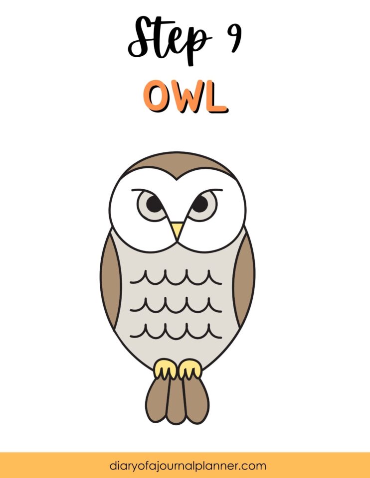 How To Draw An Owl - Easy Owl Drawing To Try