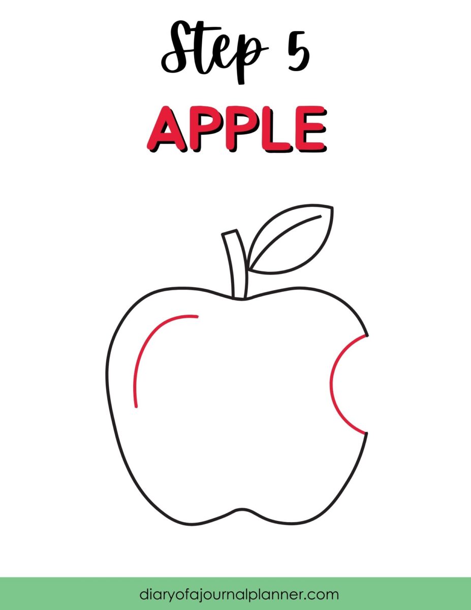How To Draw An Apple - Easy Apple Drawing To Try