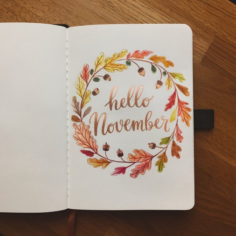 November Bujo Cover Page Ideas