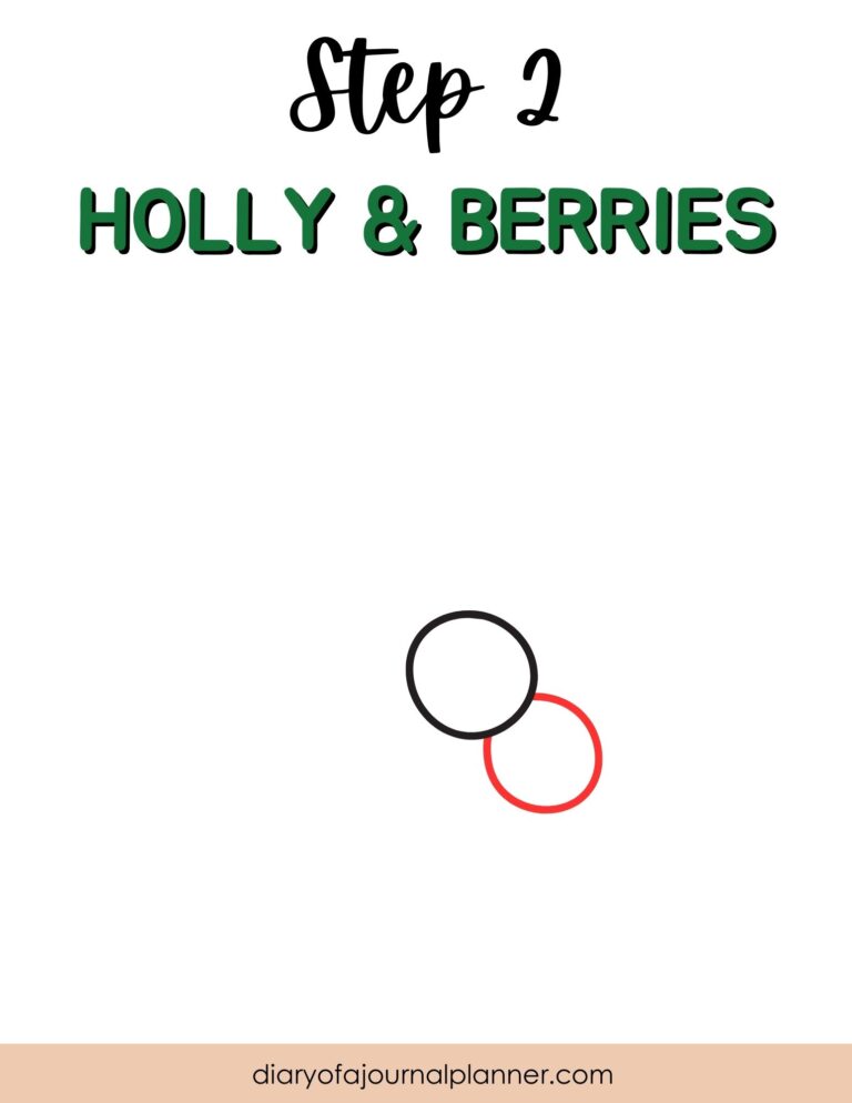 How to Draw Holly – Easy Holly Drawing To Try