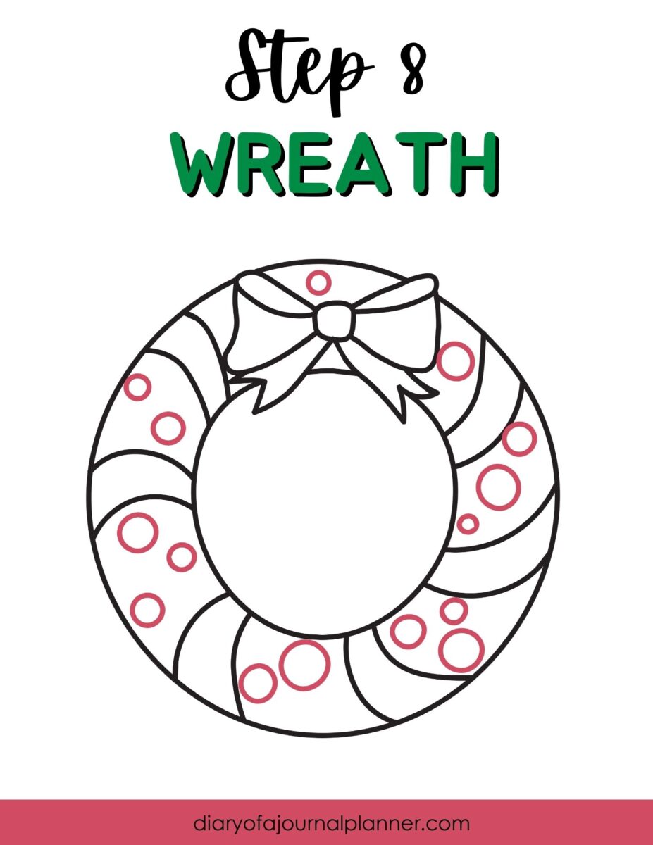 How to Draw A Wreath – Easy Christmas Wreath Drawing To Try