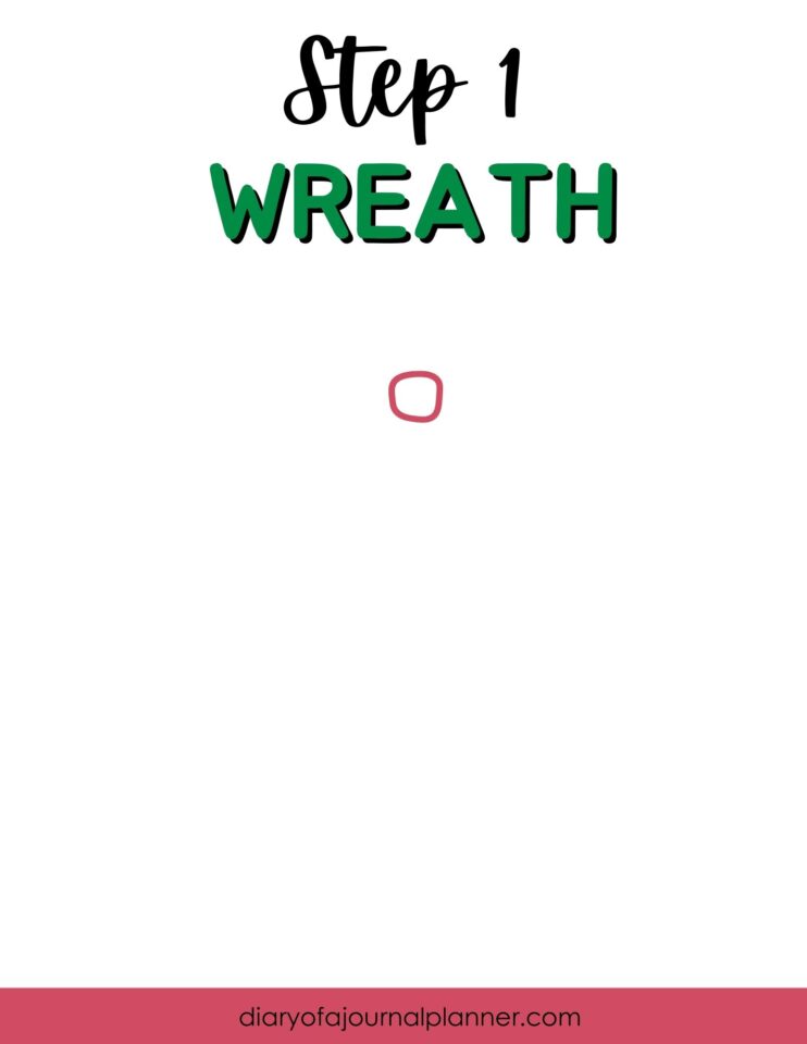 How to Draw A Wreath – Easy Christmas Wreath Drawing To Try