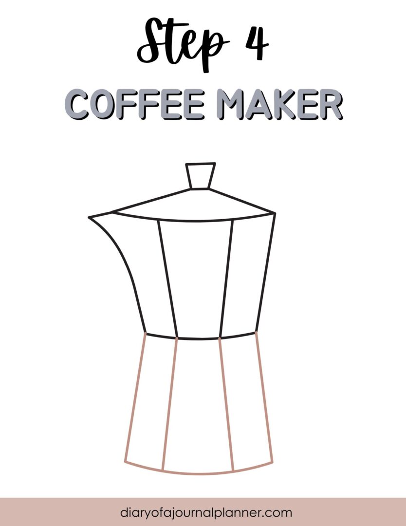 How To Draw A Coffee Maker – Easy Coffee Maker Drawing To Try