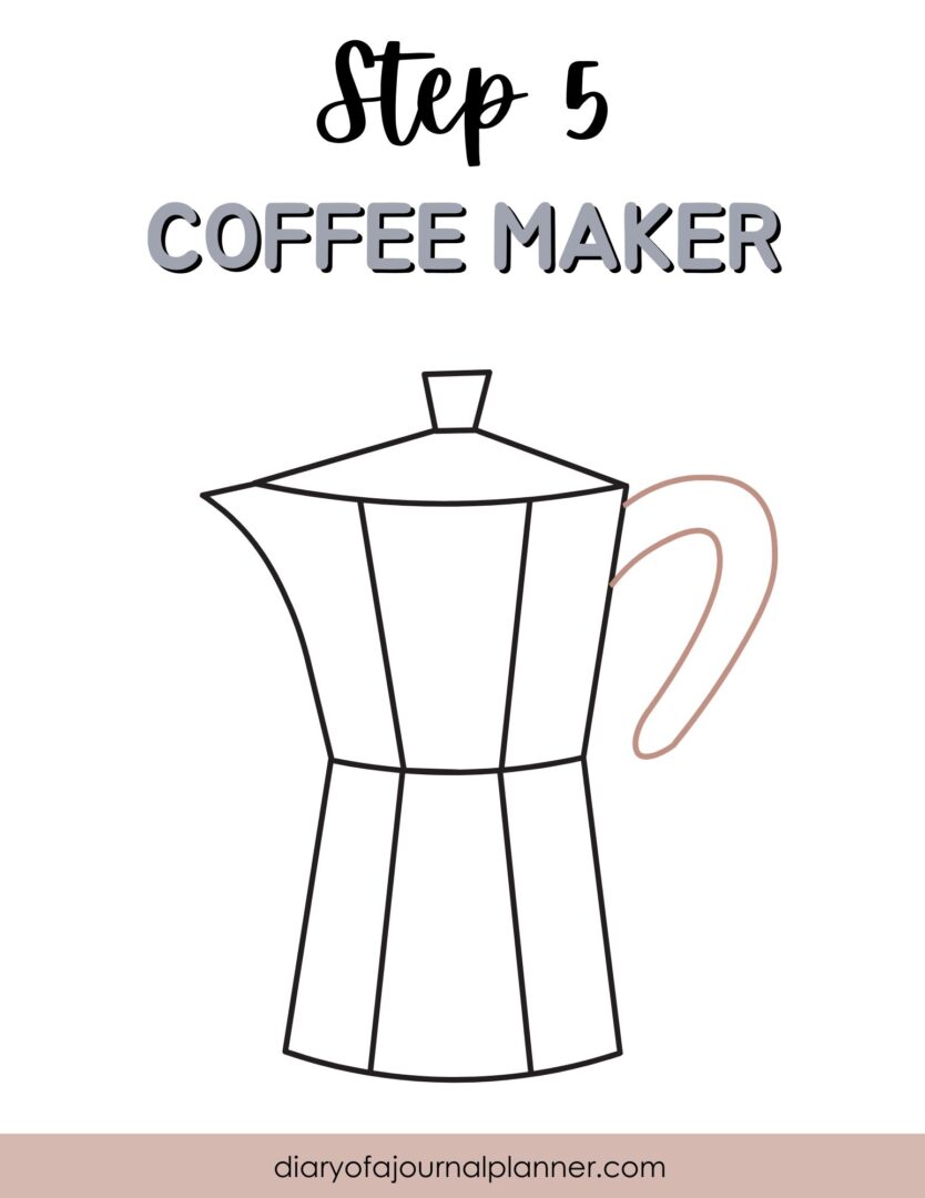 How To Draw A Coffee Maker – Easy Coffee Maker Drawing To Try
