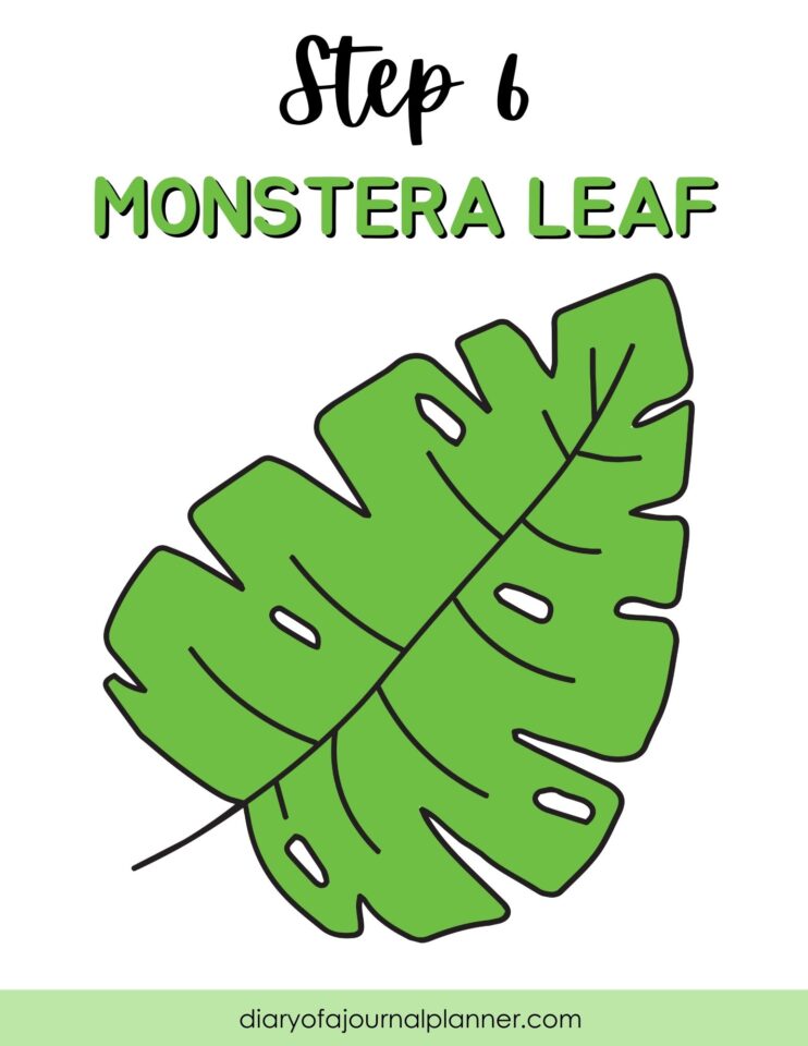 How To Draw A Monstera Leaf – Easy Monstera Leaf Drawing To Try