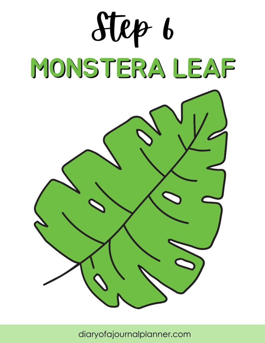 How To Draw A Monstera Leaf – Easy Monstera Leaf Drawing To Try