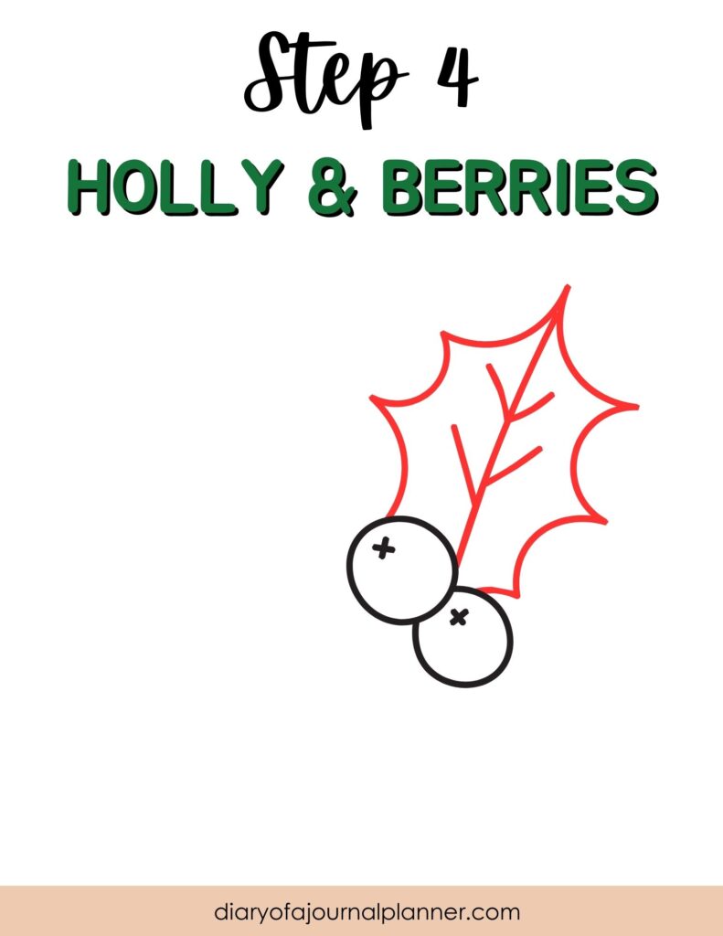 How to Draw Holly – Easy Holly Drawing To Try