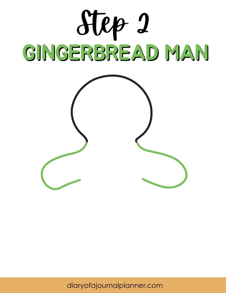 How To Draw A Gingerbread Man Easy Gingerbread Man Drawing To Try