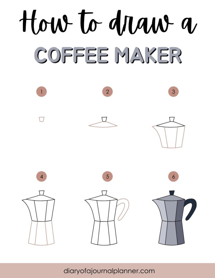 How To Draw A Coffee Maker – Easy Coffee Maker Drawing To Try