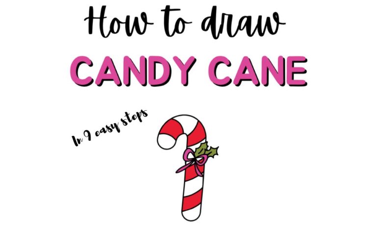 How To Draw A Candy Cane – Easy Candy Cane Drawing To Try