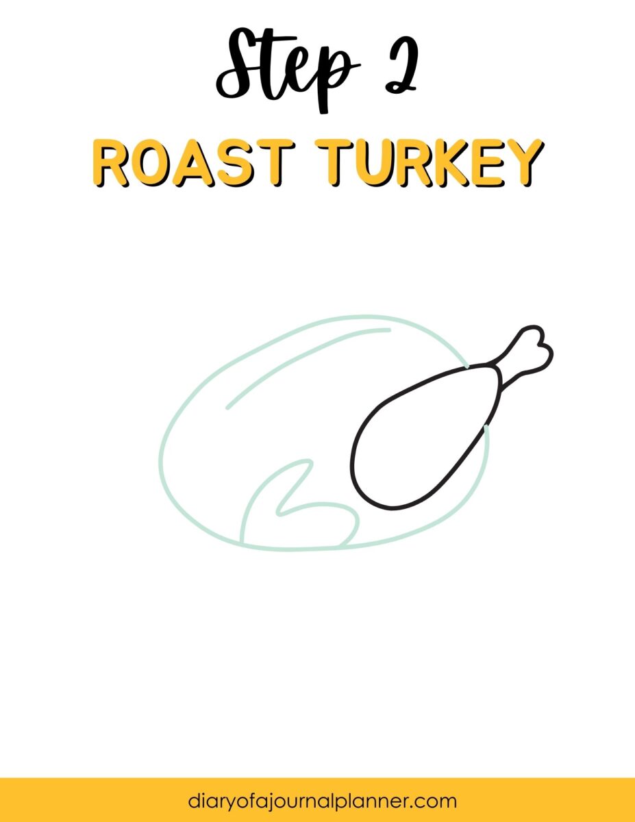 How To Draw A Roast Turkey – Easy Roast Turkey Drawing To Try
