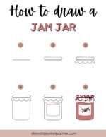 Easy Jam Jar Drawing - How To Draw A Jam Jar for Beginners