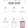 Easy Jam Jar Drawing - How To Draw A Jam Jar for Beginners