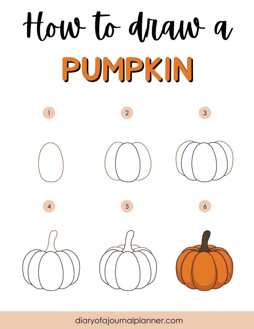 How To Draw A Pumpkin – Easy Pumpkin Drawing To Try