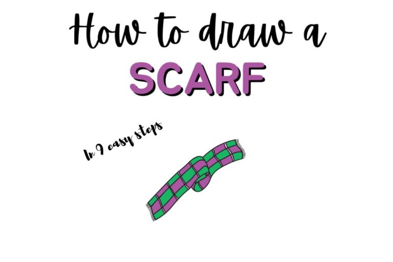 How To Draw A Scarf – Easy Scarf Drawing To Try