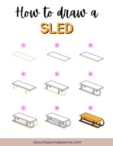 How To Draw A Sled – Easy Sled Drawing To Try
